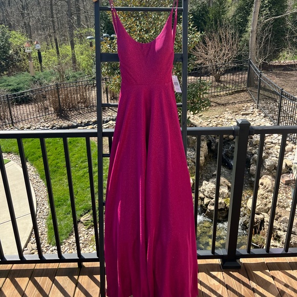 Dresses | Sparkly Pink Magenta Maxi Ballgown Prom Dress Formal ...